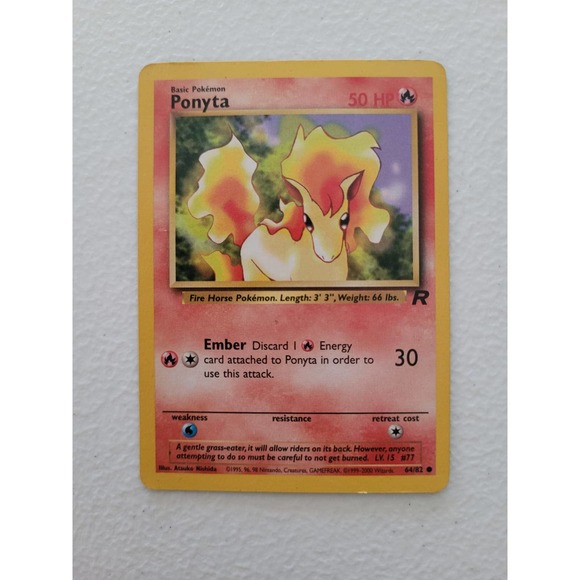 Pokemon | Toys | Classic Team Rockets Ponyta 6482 Common Pokemon ...